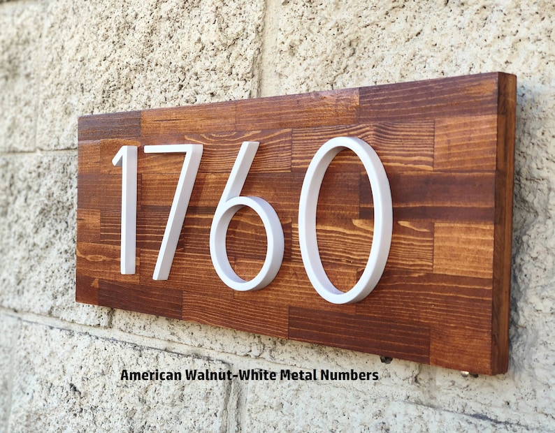 Wood House Number Plaque Number Sign Wood Address Numbers - Etsy