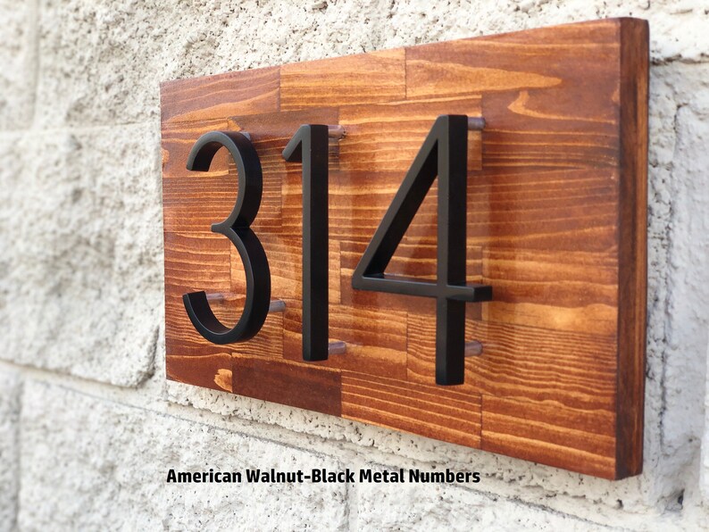 House Number Plaque Number Sign Wood Address Numbers | Etsy