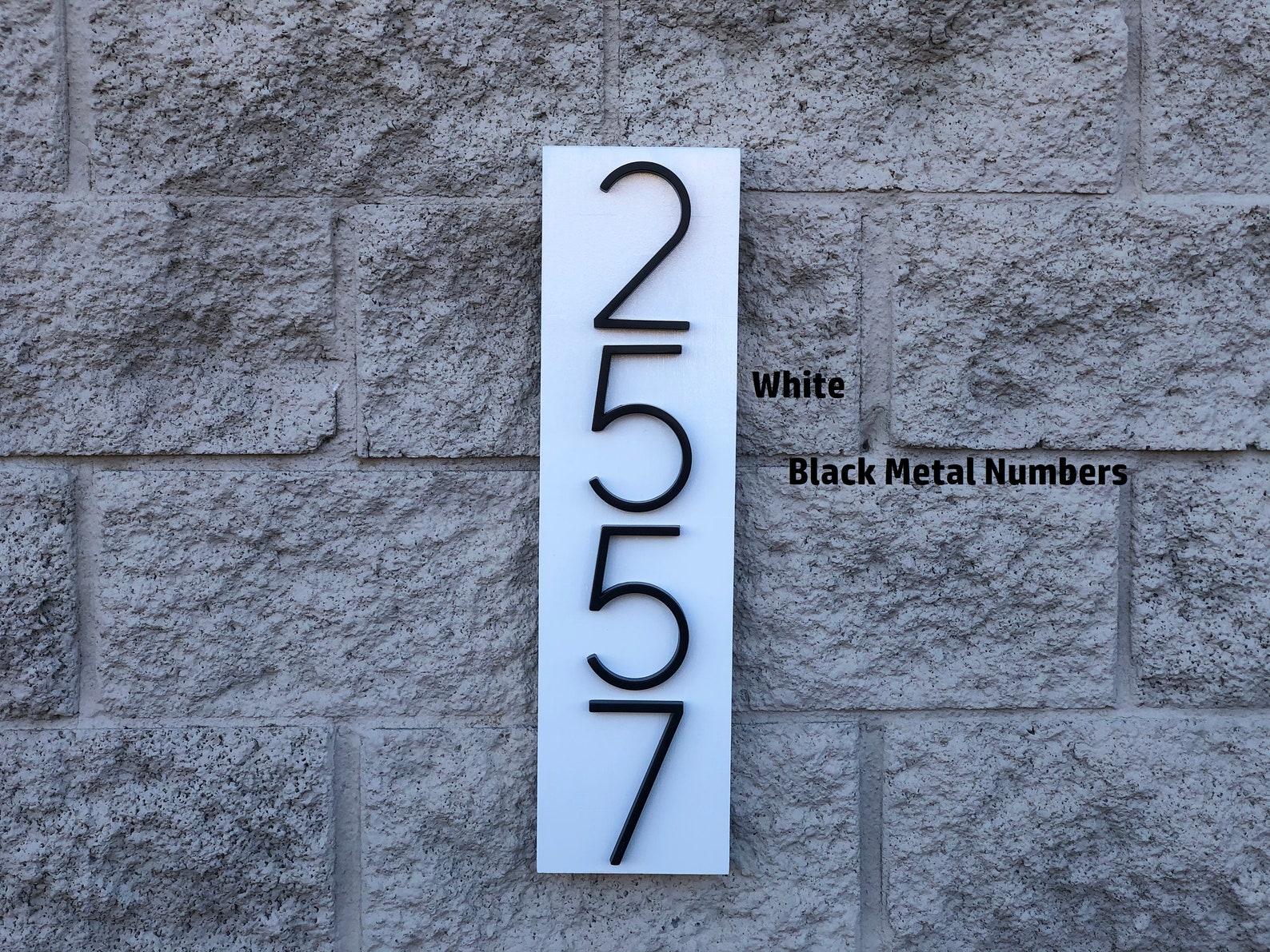 Vertical House Number Plaque Number Sign Wood Address Sign | Etsy