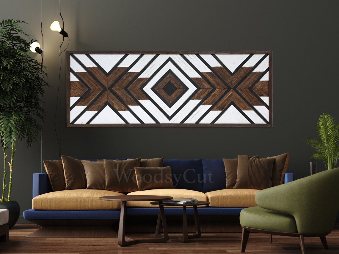 Native Wood Wall Art Modern Vintage Wood Wall Art Rustic - Etsy