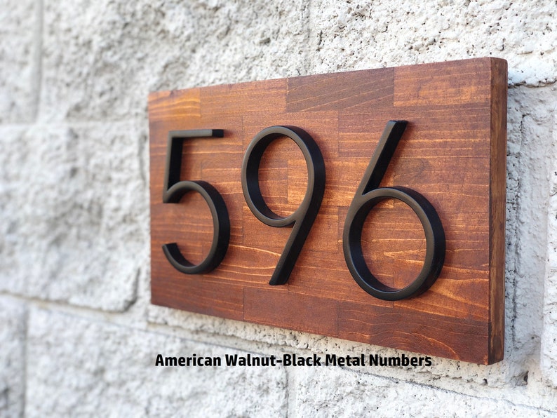 Address Plaque Horizontal Number Sign Address Numbers | Etsy