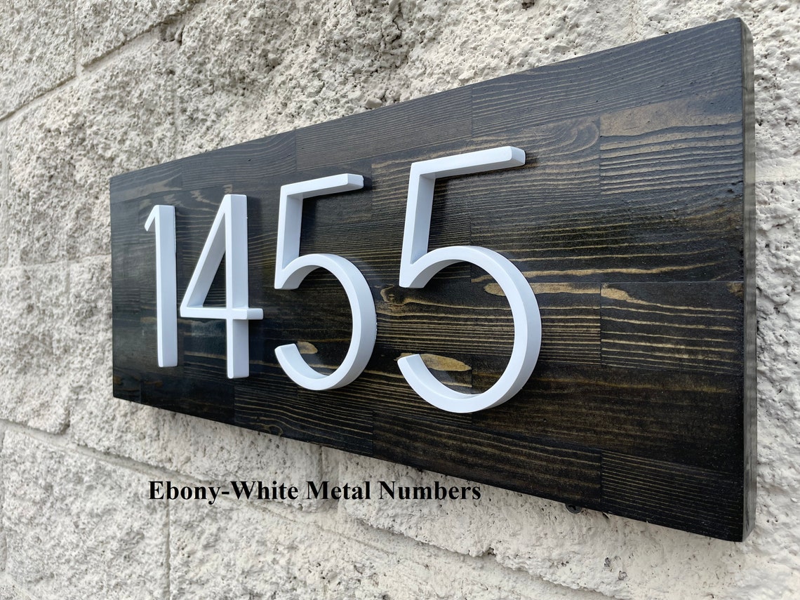 House Number Sign Horizontal Address Sign Address Plaque | Etsy