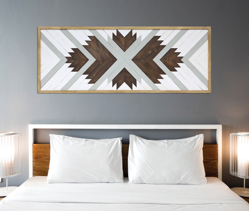 Native Wood Wall Art Modern Vintage Wood Wall Art Rustic | Etsy