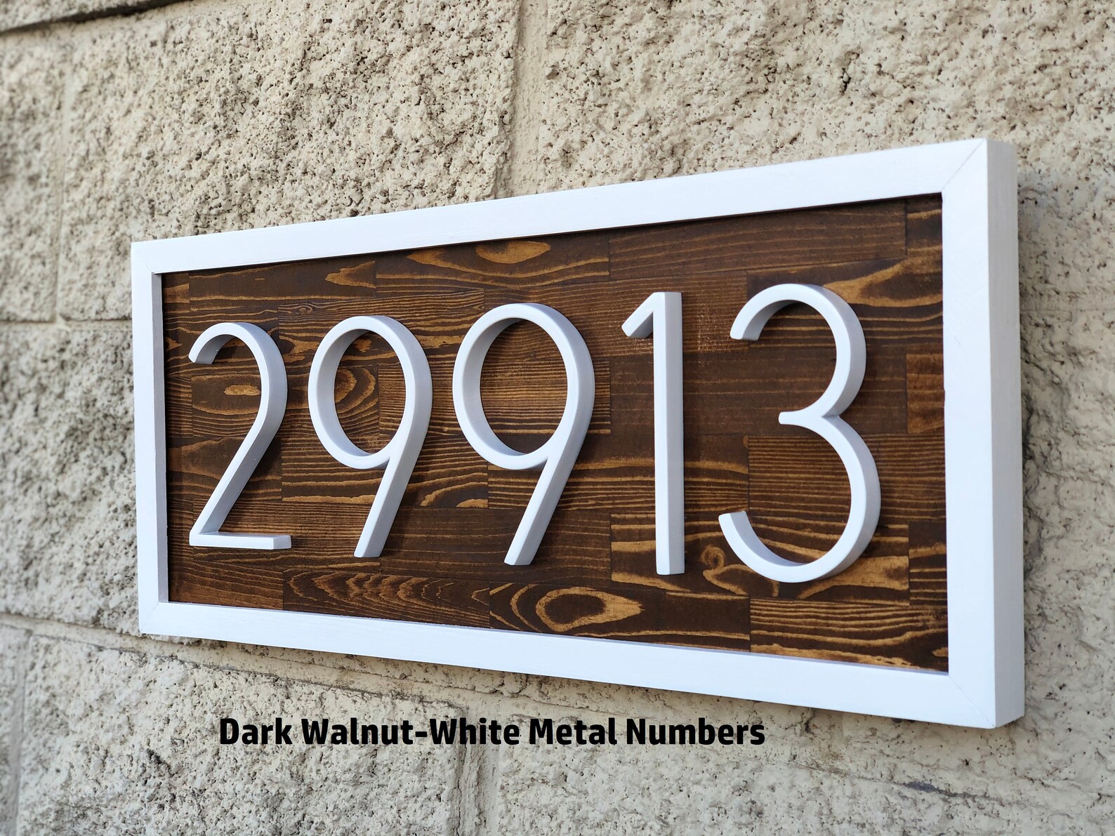 Framed House Number Plaque Wood Address Sign Address Sign | Etsy