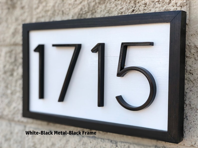 House Number Sign Housewarming Gift Modern House Numbers | Etsy