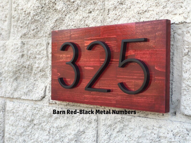 Address Plaque Horizontal Number Sign Address Numbers - Etsy