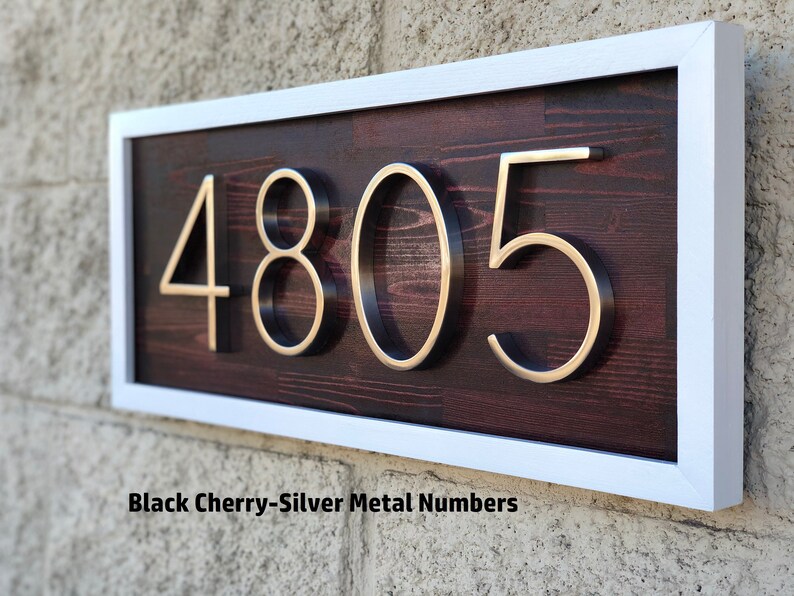 House Number Sign Housewarming Gift Modern House Numbers | Etsy