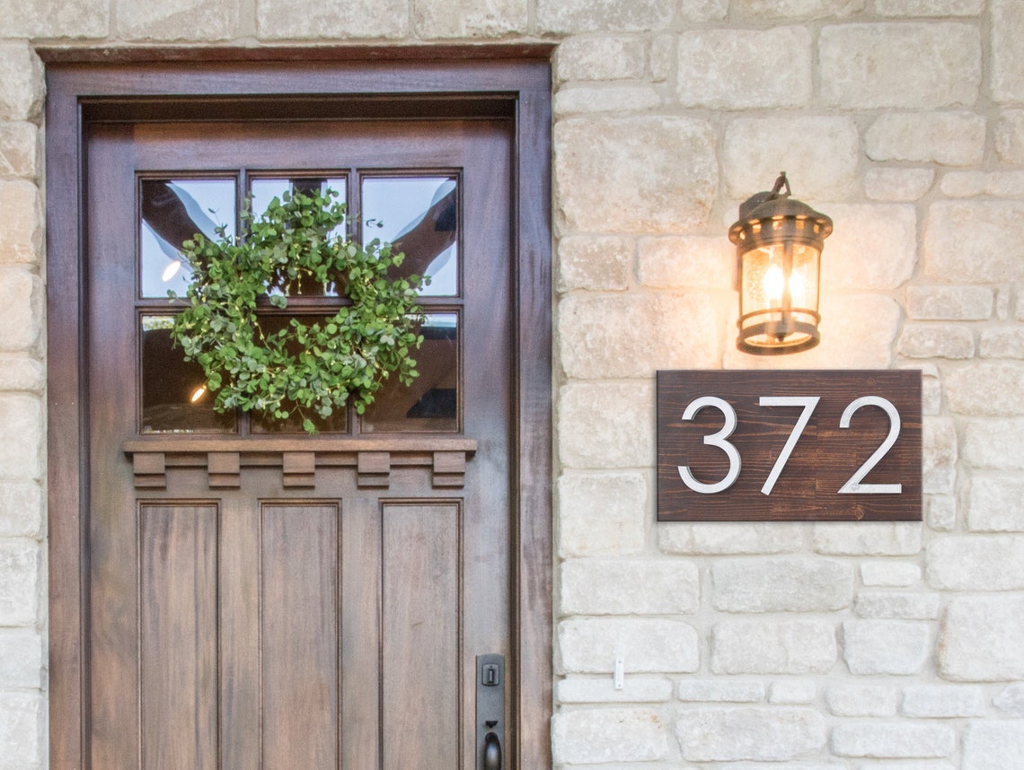 Wood House Number Plaque Number Sign Wood Address Numbers - Etsy