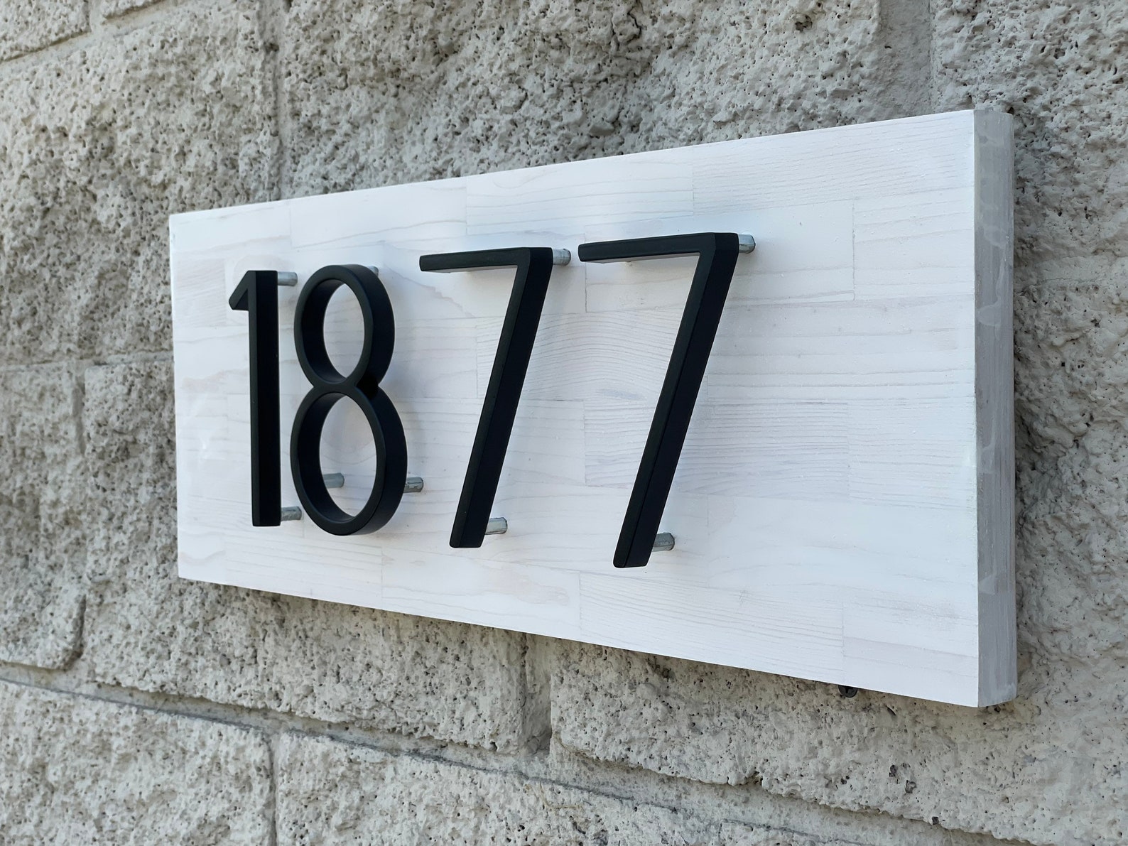 Horizontal Address Plaque House Number Sign Wood Number - Etsy