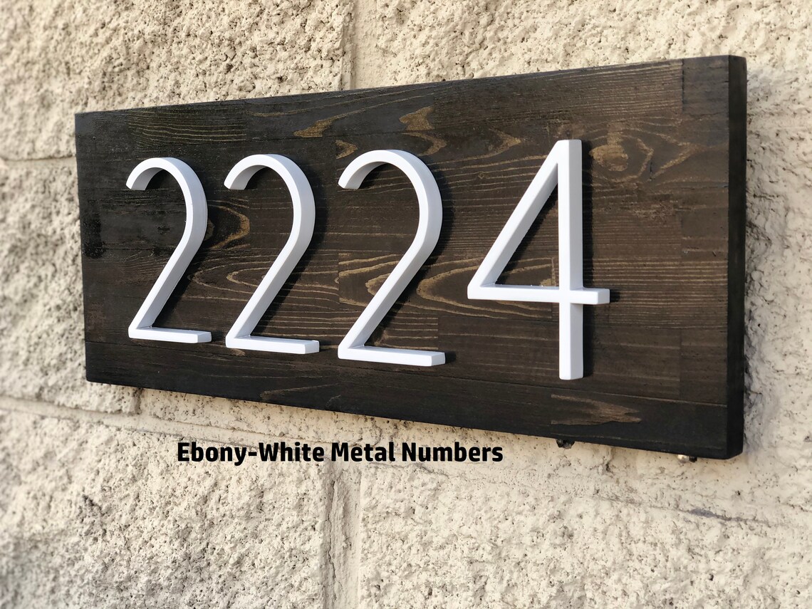 Wood House Number Plaque Number Sign Wood Address Numbers | Etsy
