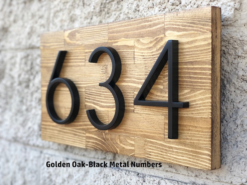 Wood House Number Plaque Number Sign Wood Address Numbers - Etsy