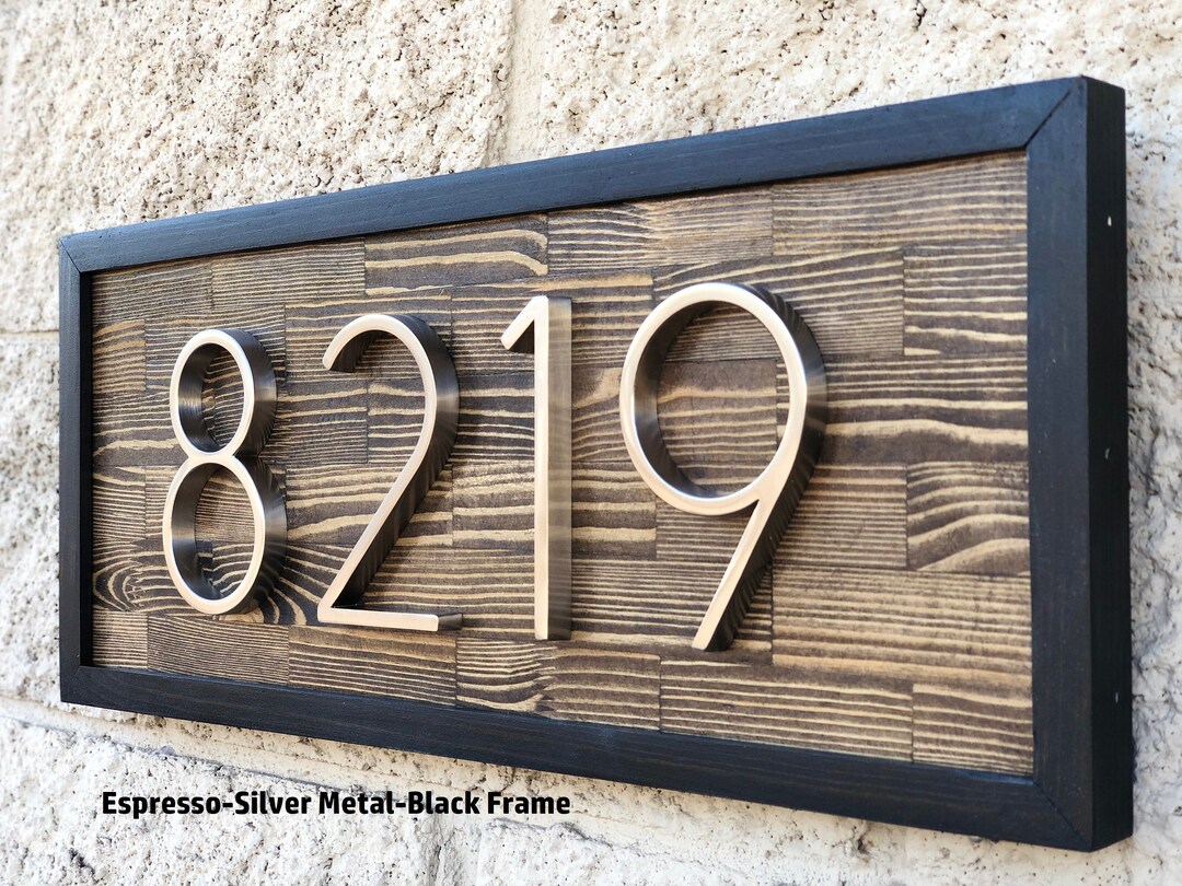 Outdoor House Number Plaque, Wood Address Sign, Address Sign, Beach ...