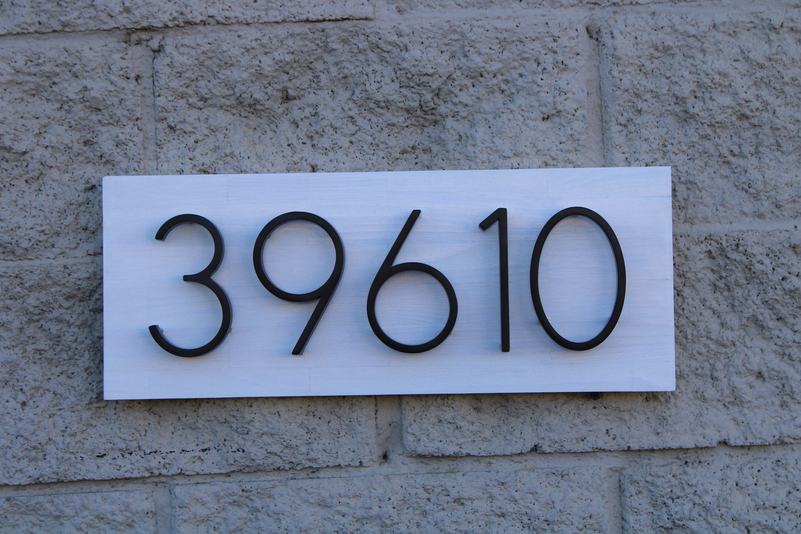 Horizontal Address Plaque, House Number Sign, Wood Number Sign, Modern ...