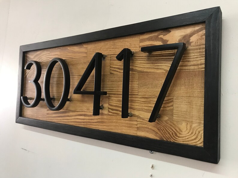 House Number Plaque - House Number Sign Horizontal, Street Number Sign ...