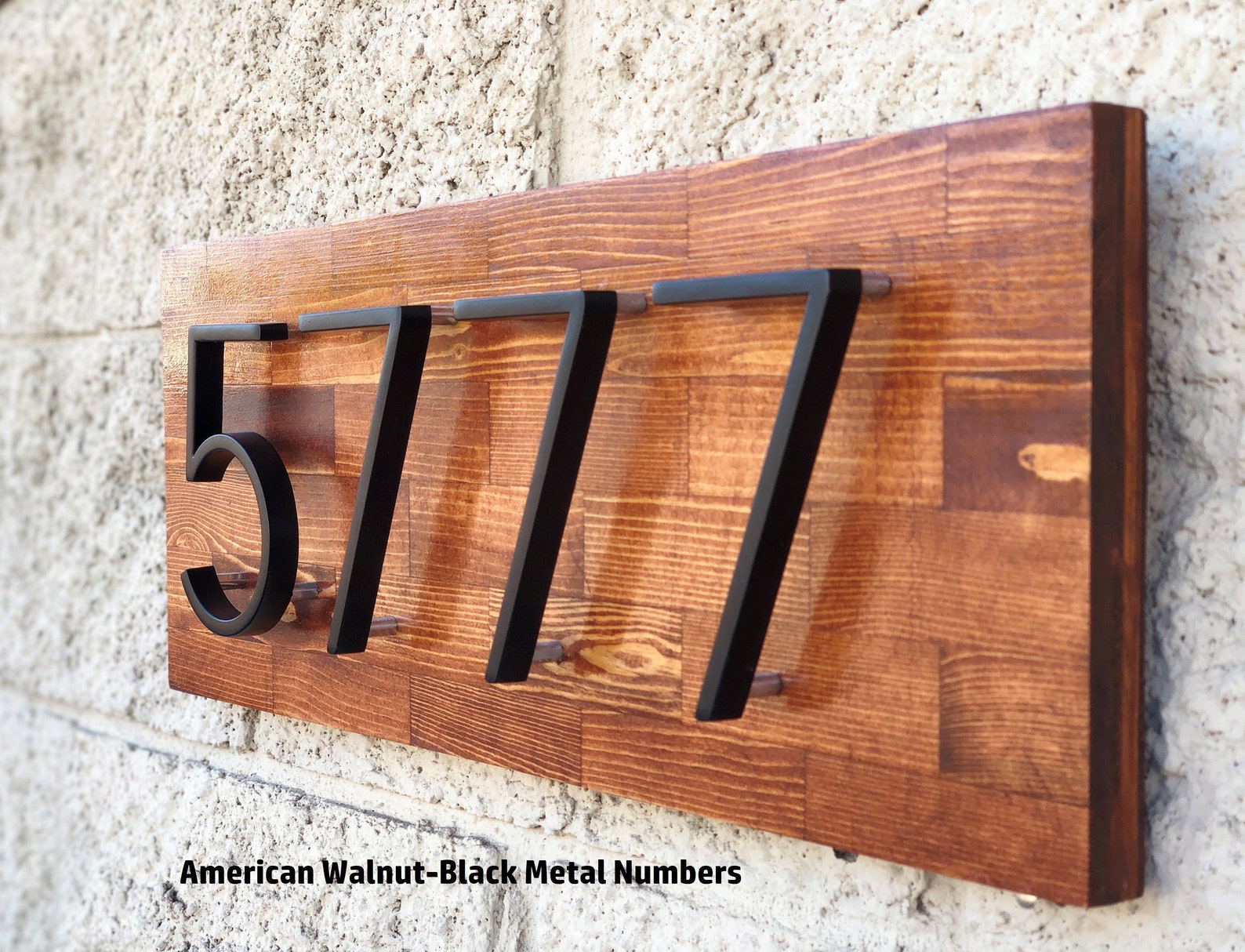 Modern Floating Number Wood Address Sign for Home or Office, Home Wood ...