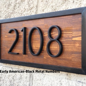 Horizontal House Numbers, Horizontal Address Plaque, Horizontal House ...