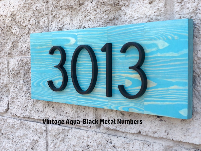 House Number Sign, Horizontal Address Sign, Address Plaque, House ...