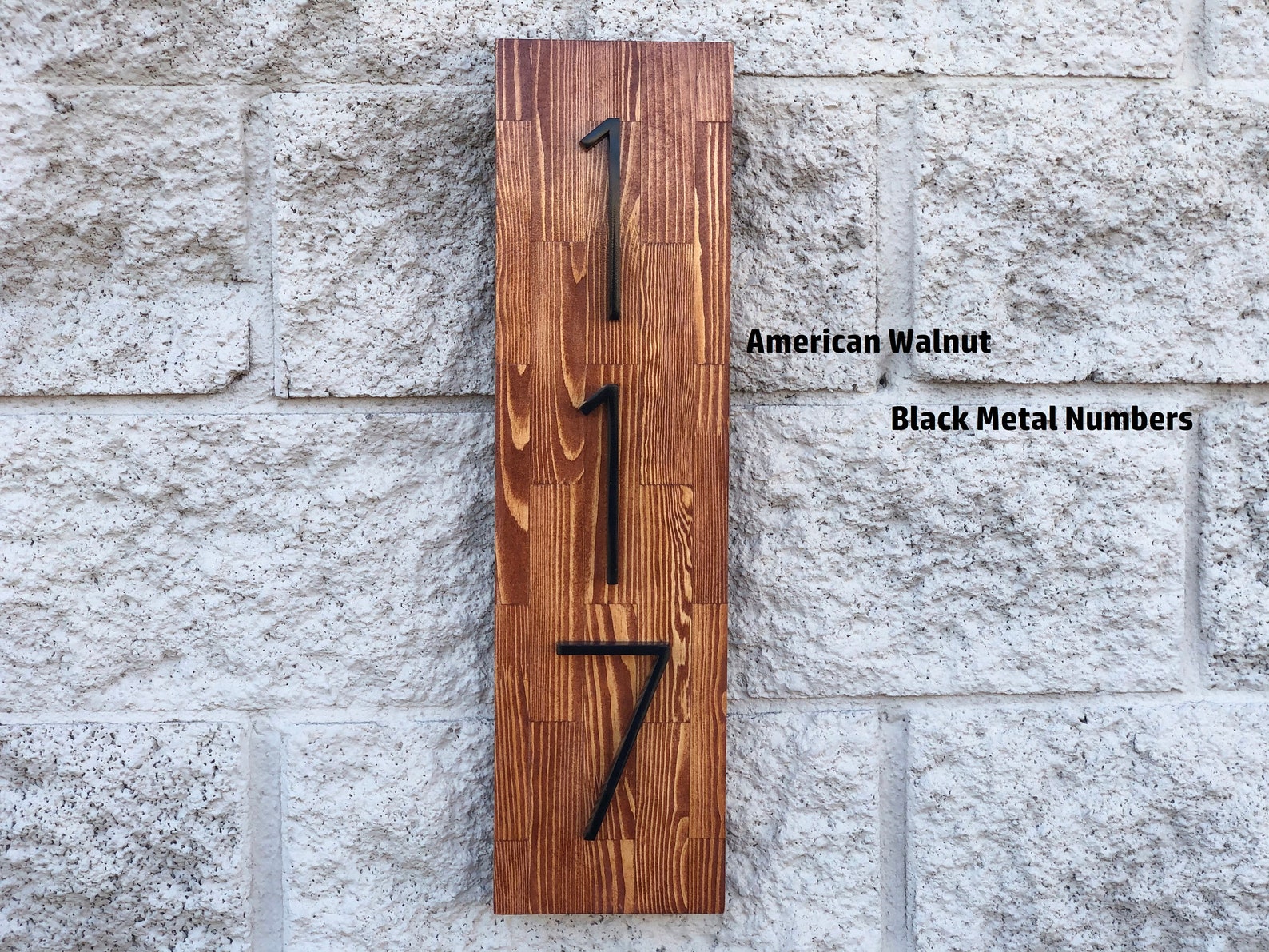 Vertical Address Plaque Wood Address Plaque Number Address - Etsy