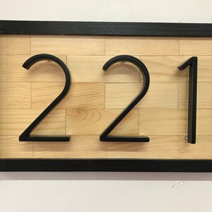 House Number Plaque House Number Sign Horizontal Street | Etsy