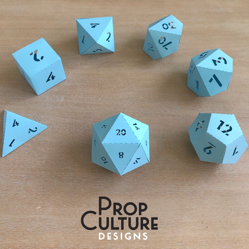 3D Polyhedral Dice - Svg - Cut File - Etsy