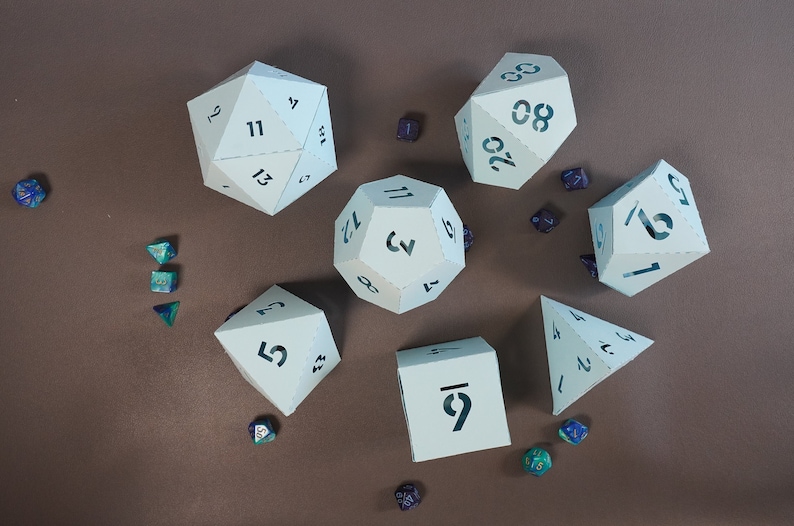 3D Polyhedral Dice - Svg - Cut File - Etsy