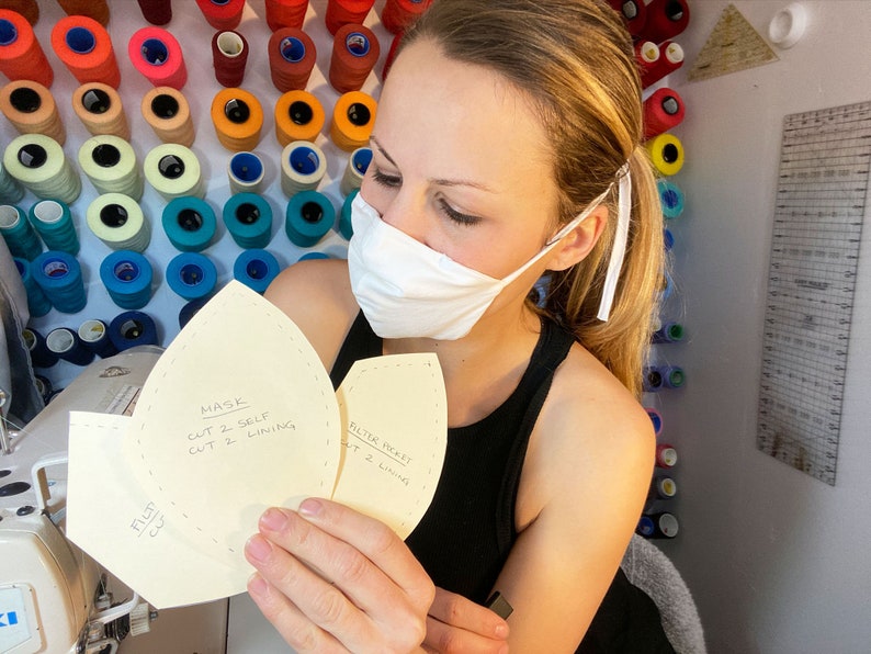 Face Mask Pattern W/ Filter Pocket, Reusable, Adjustable Option - Etsy