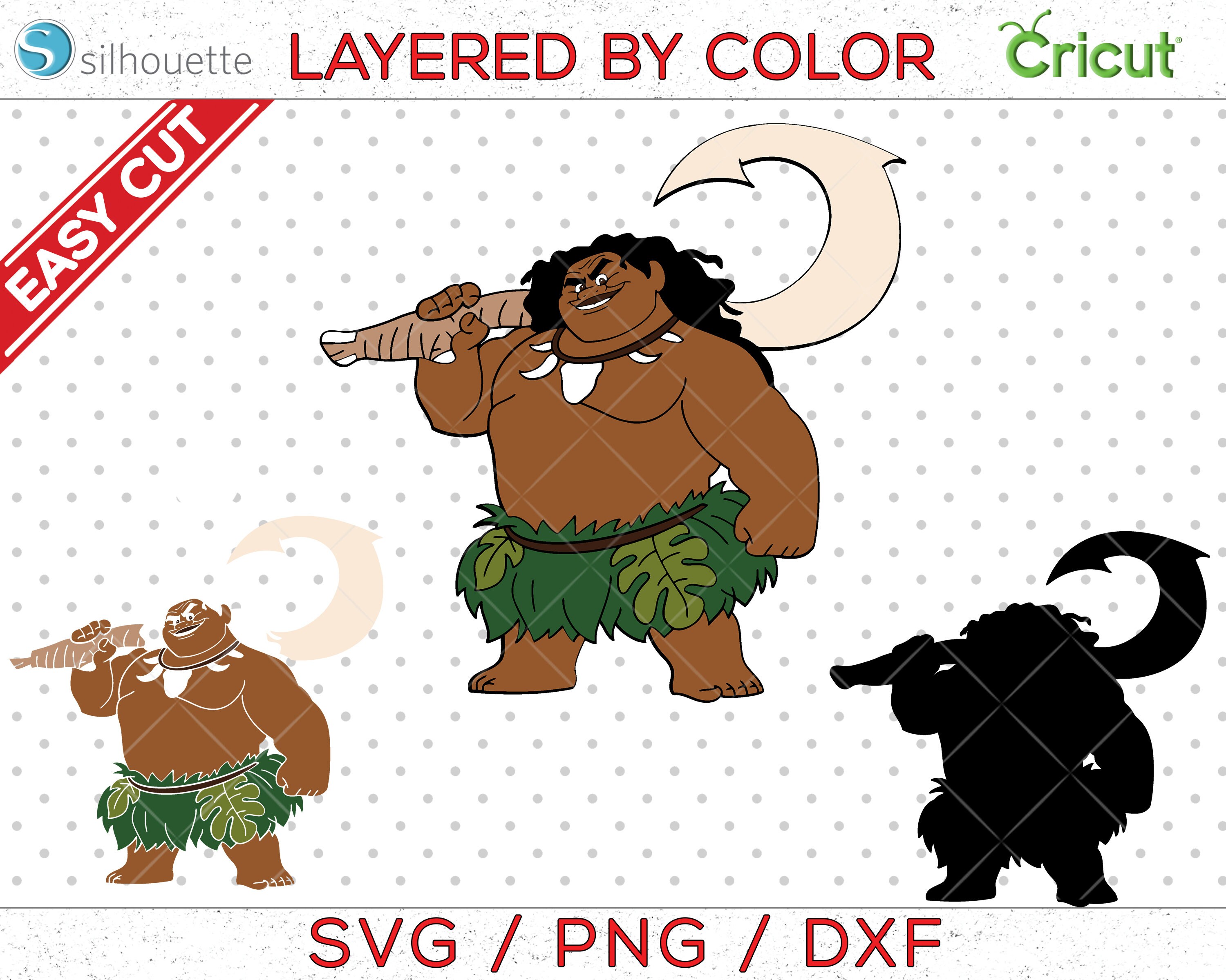 Papercraft Craft Supplies & Tools Moana birthday cricut cut file hei ...
