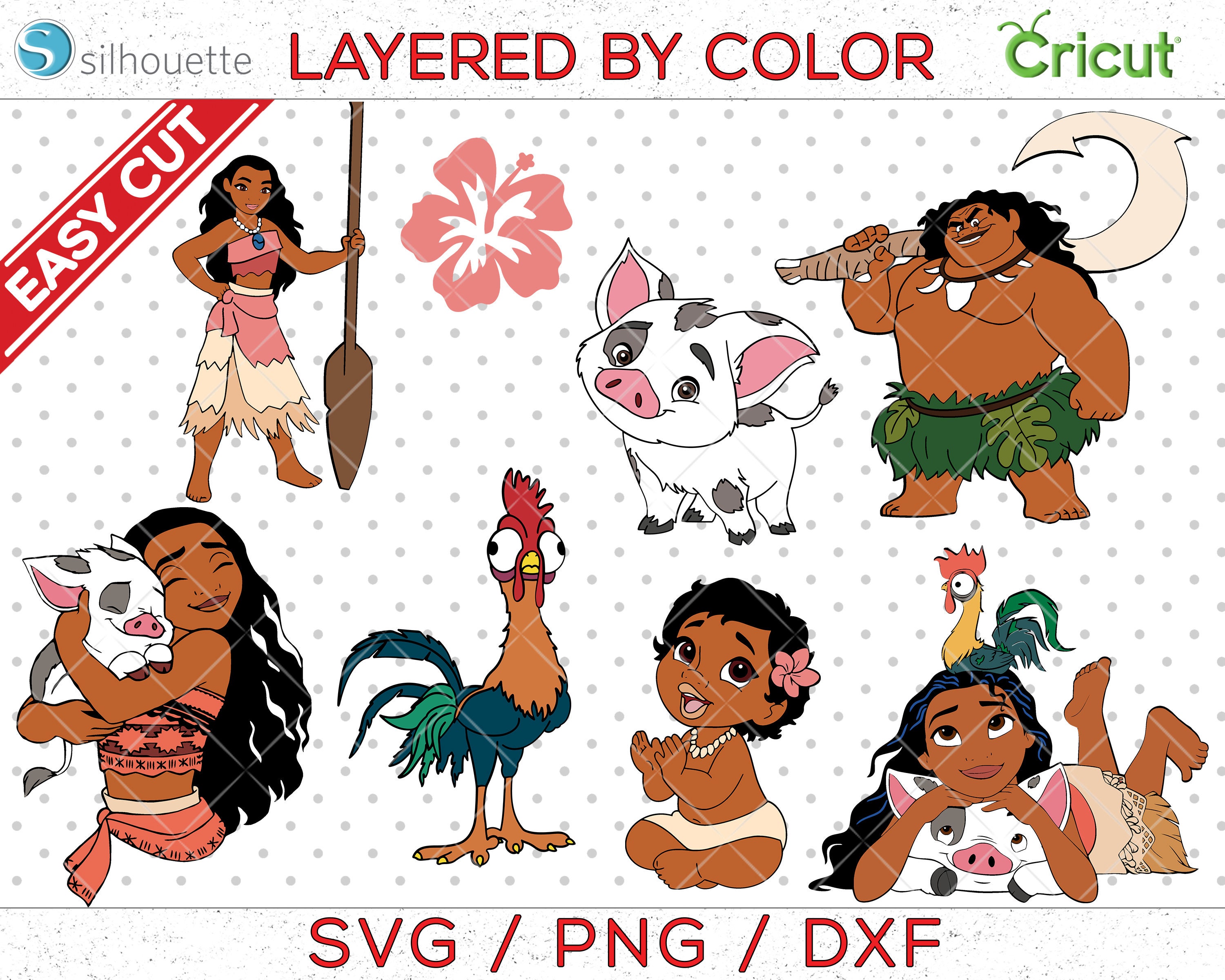 Papercraft Craft Supplies & Tools Moana birthday cricut cut file hei ...