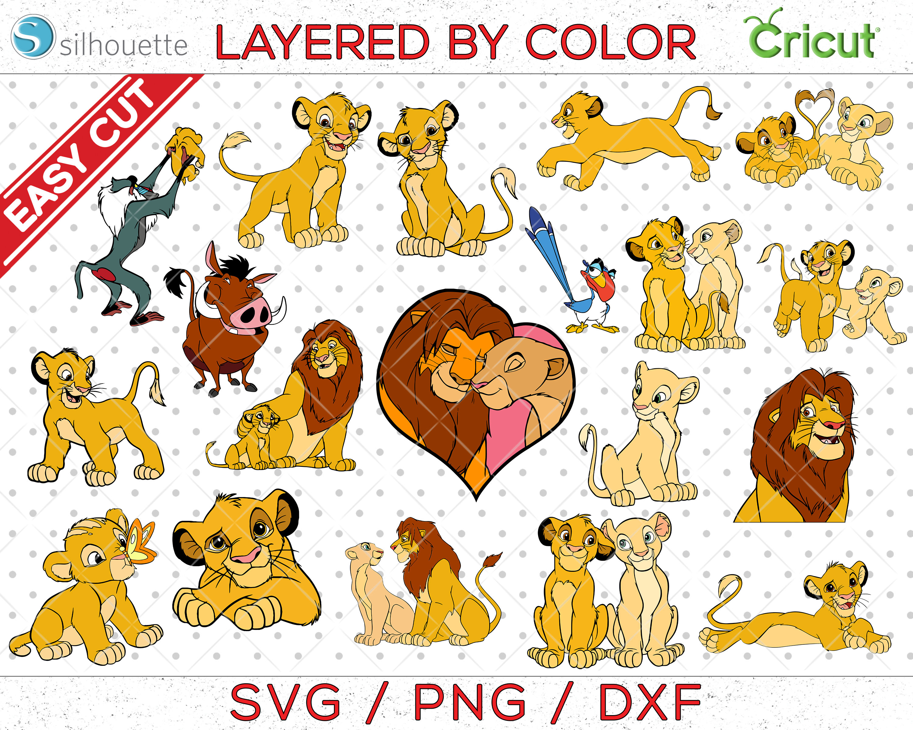 Lion Svg Lion King Cricut Mufasa Svg Pumbaa Svg The Lion King Svg ...