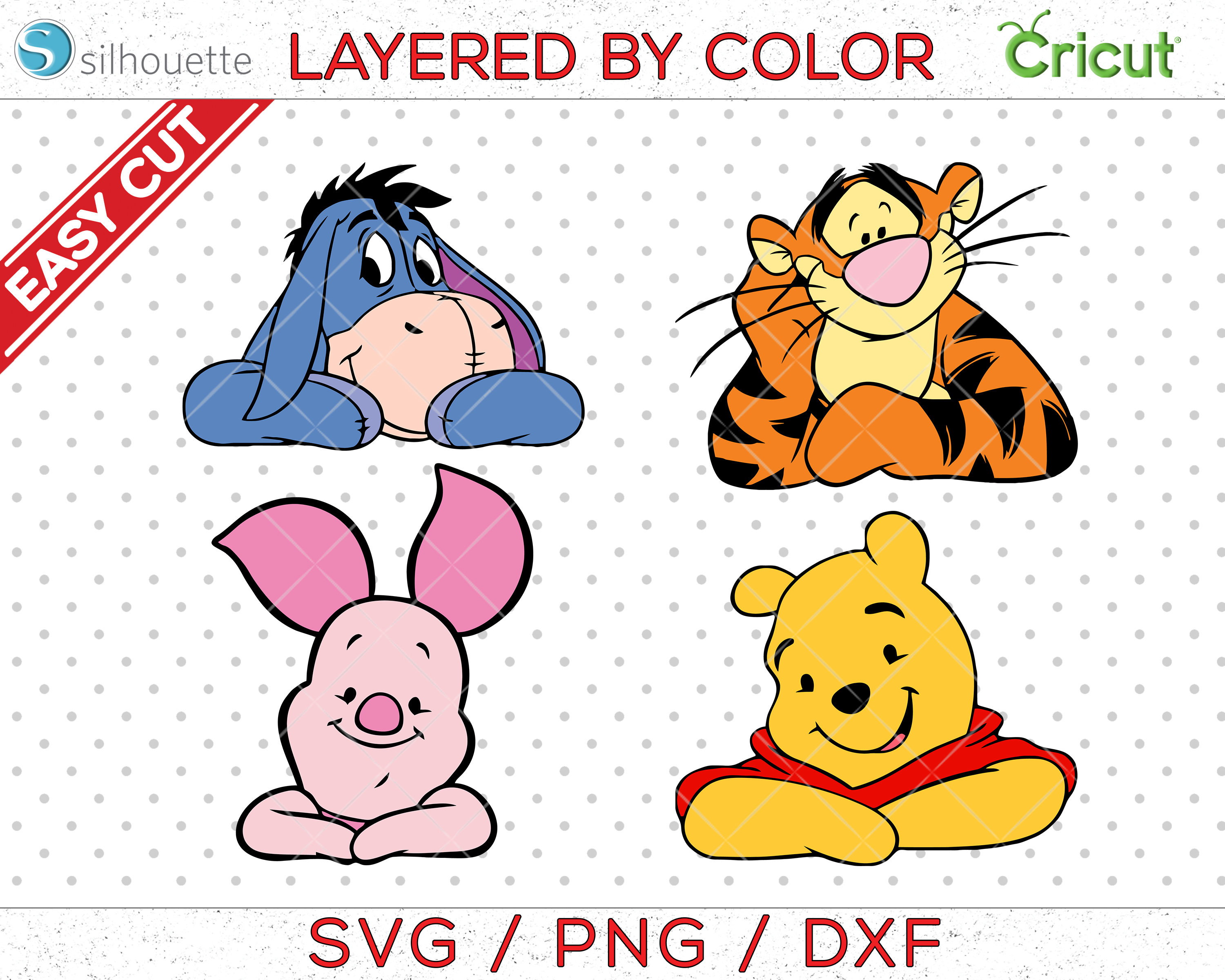 Winnie The Pooh Svg Bundle Tigger Png Eeyore Svg Files For Cricut My