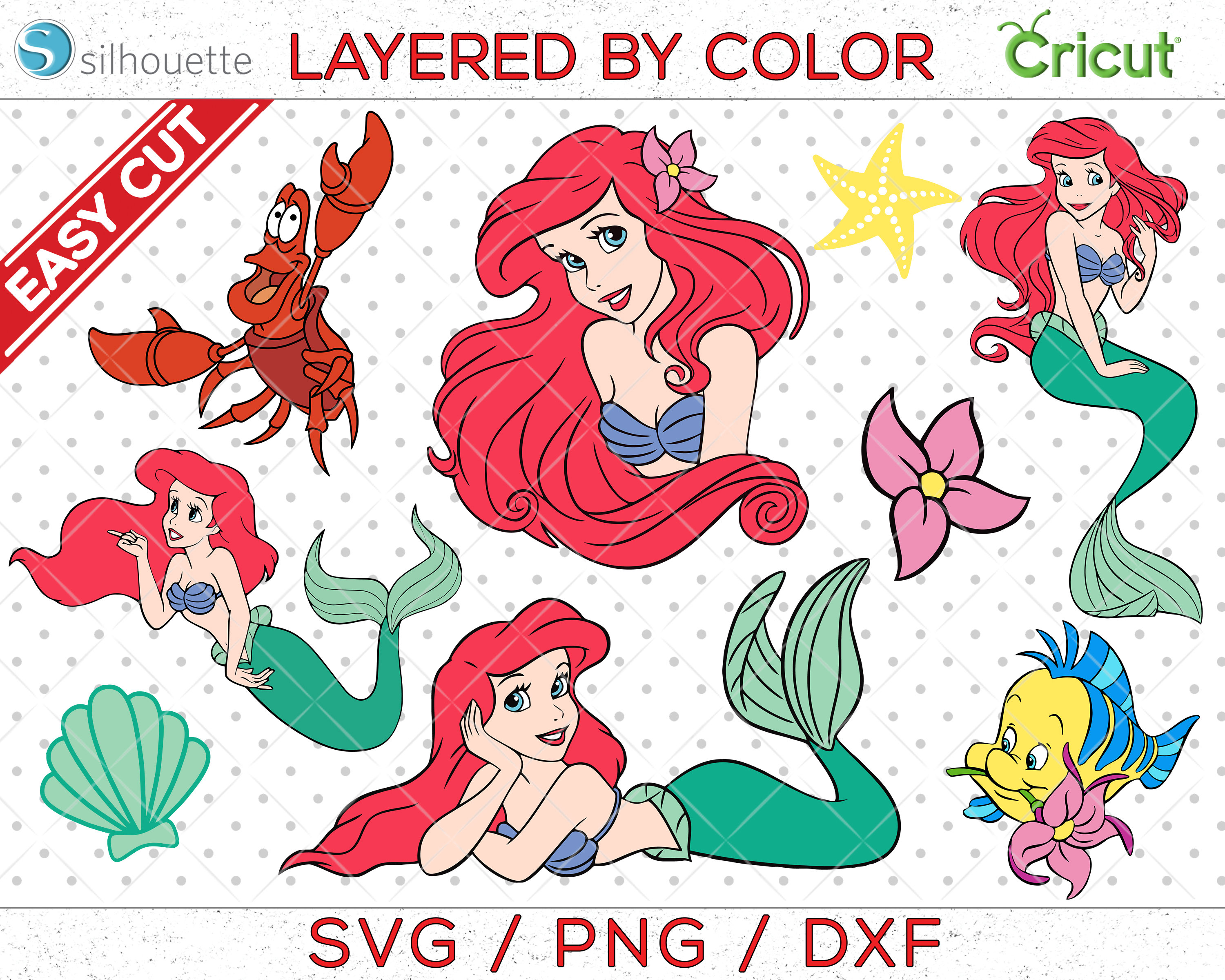 Digital Drawing & Illustration Ariel svg Little mermaid svg little ...
