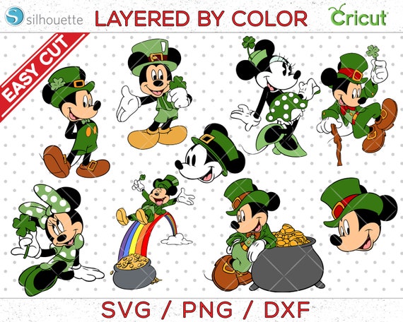 Drawing And Illustration St Patrick Mickey Mouse Svg Mickey Mouse Holiday