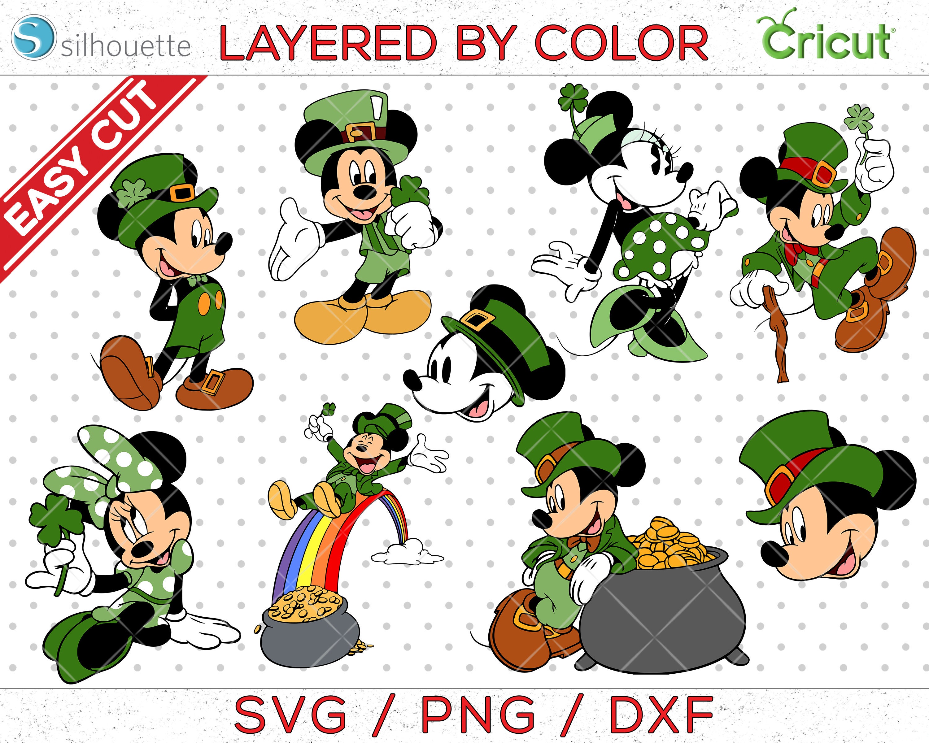 Mickey Mouse Svg St Patricks Day Svg St Pattys Day Svg St Etsy