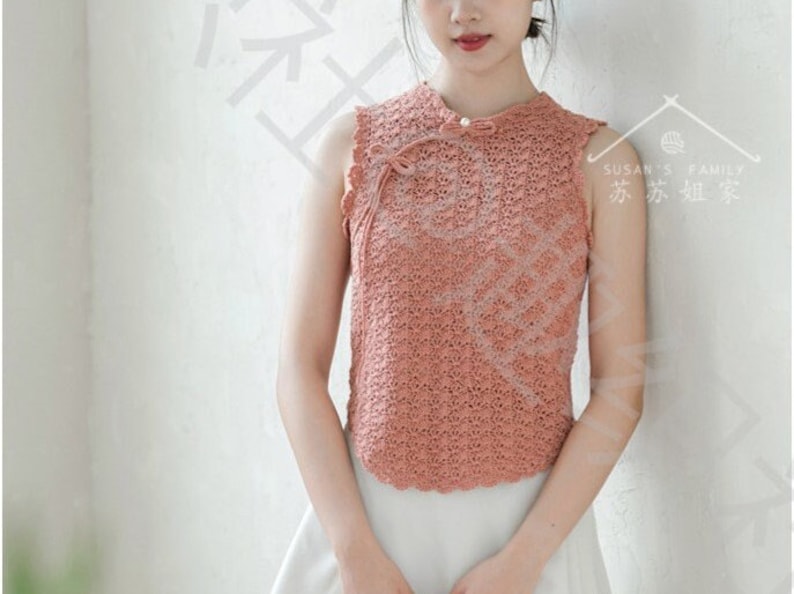 Stunning Elegant Crochet Qipao Top Pattern - Step-by-step Instructions ...