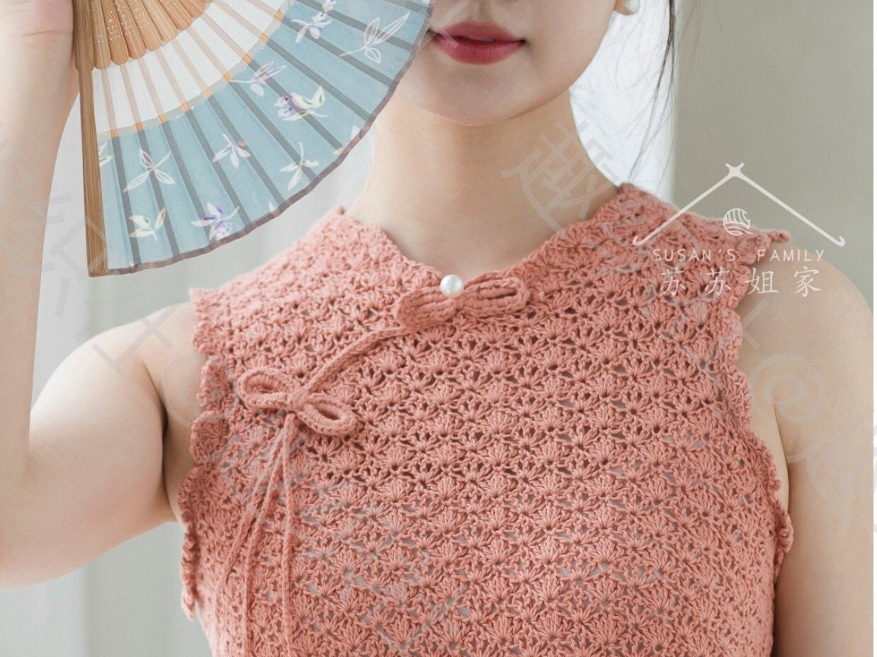 Stunning Elegant Crochet Qipao Top Pattern - Step-by-step Instructions ...