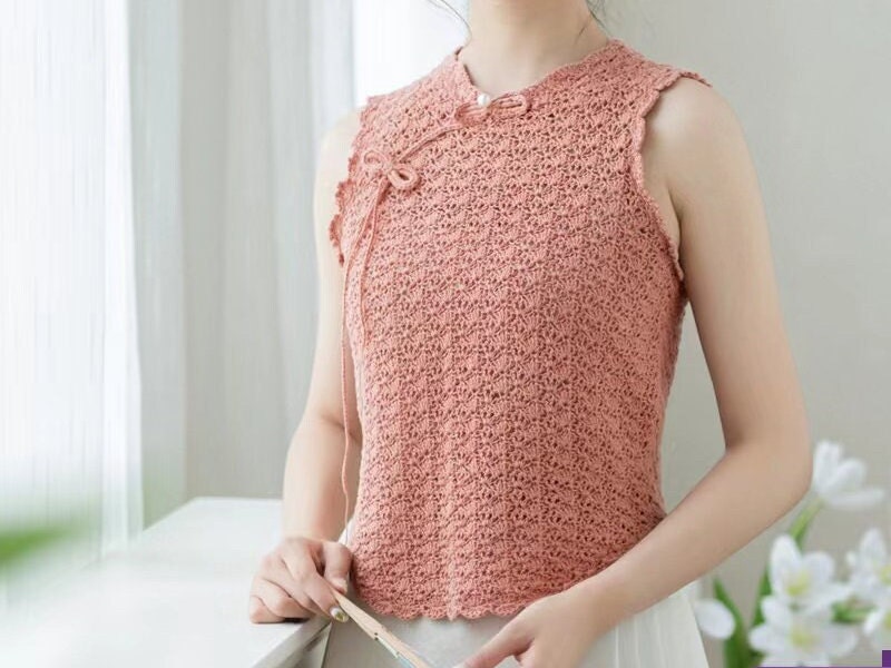 Stunning Elegant Crochet Qipao Top Pattern Step-by-step Instructions ...