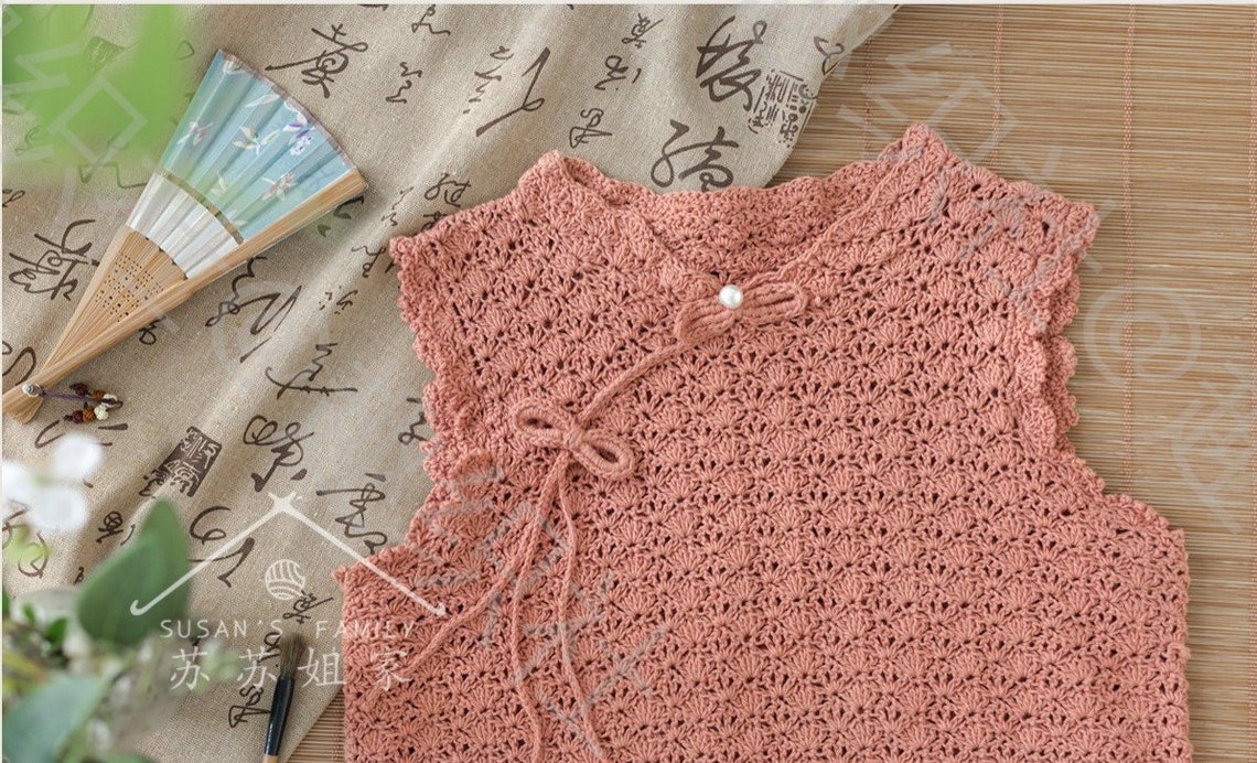 Stunning Elegant Crochet Qipao Top Pattern Step-by-step Instructions ...