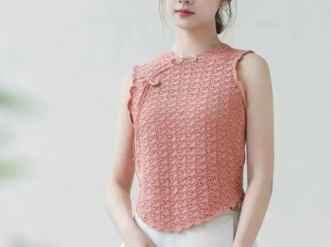 Stunning Elegant Crochet Qipao Top Pattern Step-by-step Instructions ...