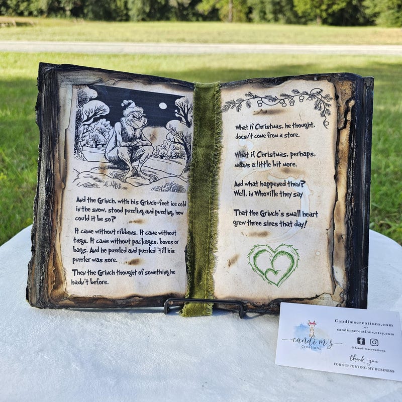 Christmas Book Decor - Etsy