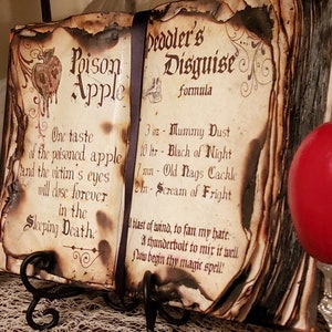 Evil Queen Poison Potion Book: Witches Spell Halloween Décor - Etsy