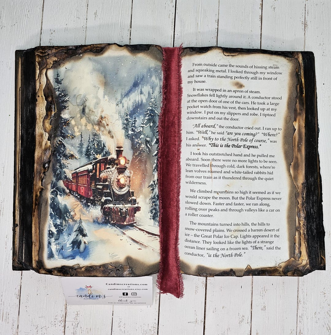 Polar Express Christmas Mantel Décor | Book Decoration | Christmas Book ...