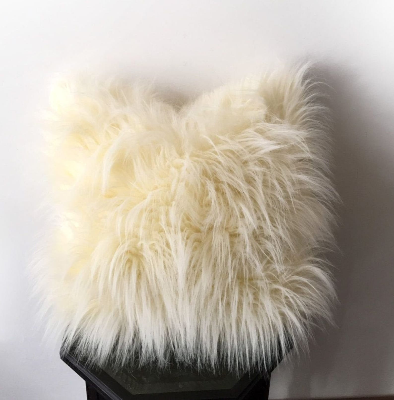 Faux Fur Pillow Cover. Plush Pillow Sham. Fur Pillow Case. Soft Faux ...