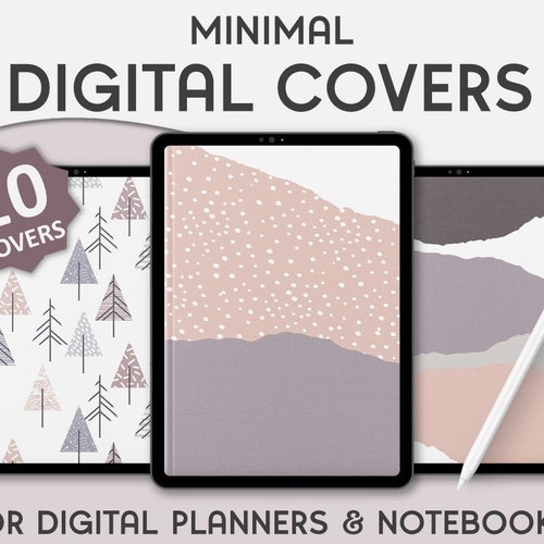 10 Minimal Digital Planner Covers Minimalist Digital Cover - Etsy