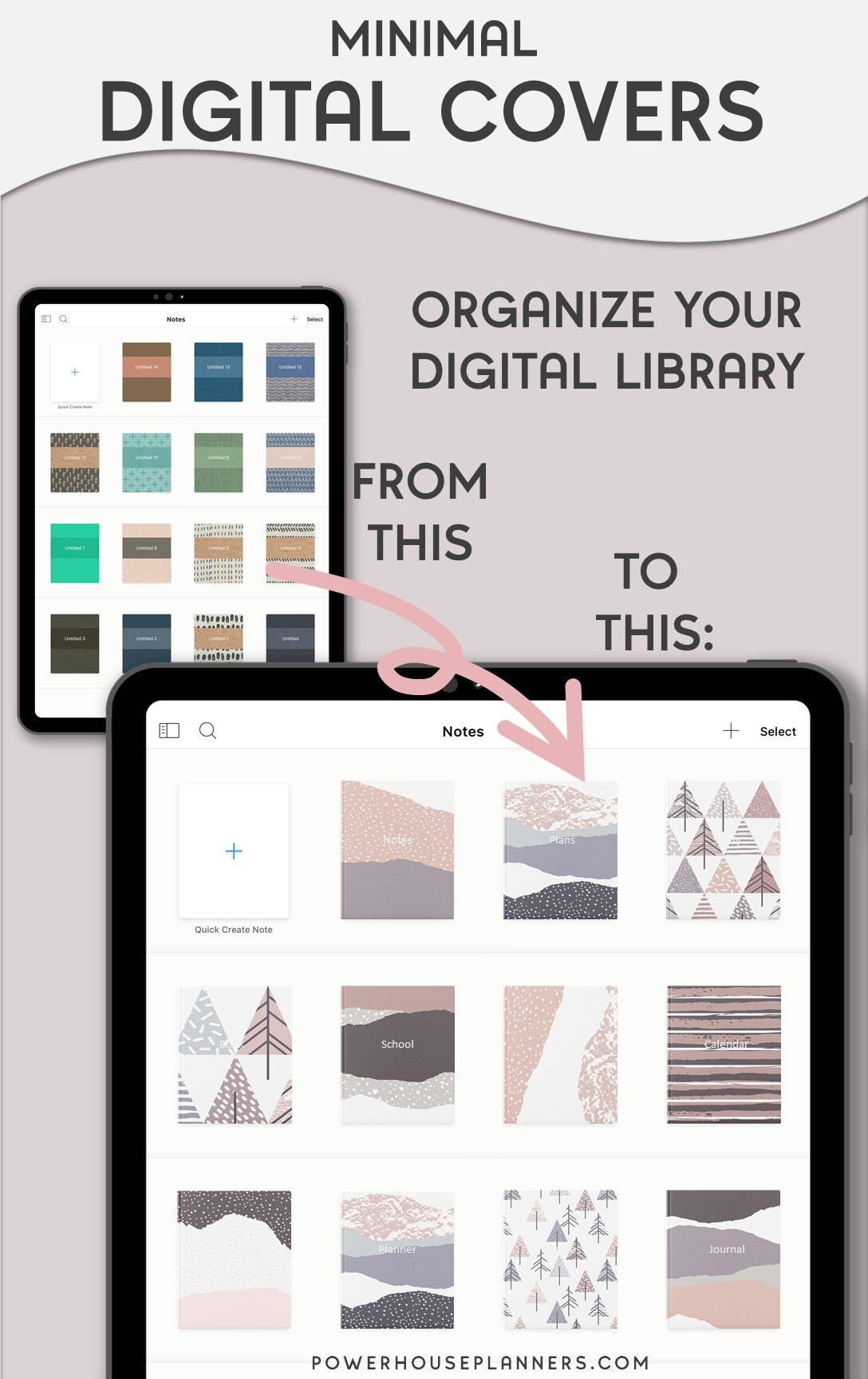 10 Minimal Digital Planner Covers, Minimalist Digital Cover, Digital ...
