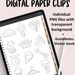 Silver Digital Paper Clips, Digital Planner Paperclips, Digital Clips ...