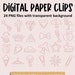 Rose Gold Digital Paper Clips, Digital Planner Paperclips, Digital ...