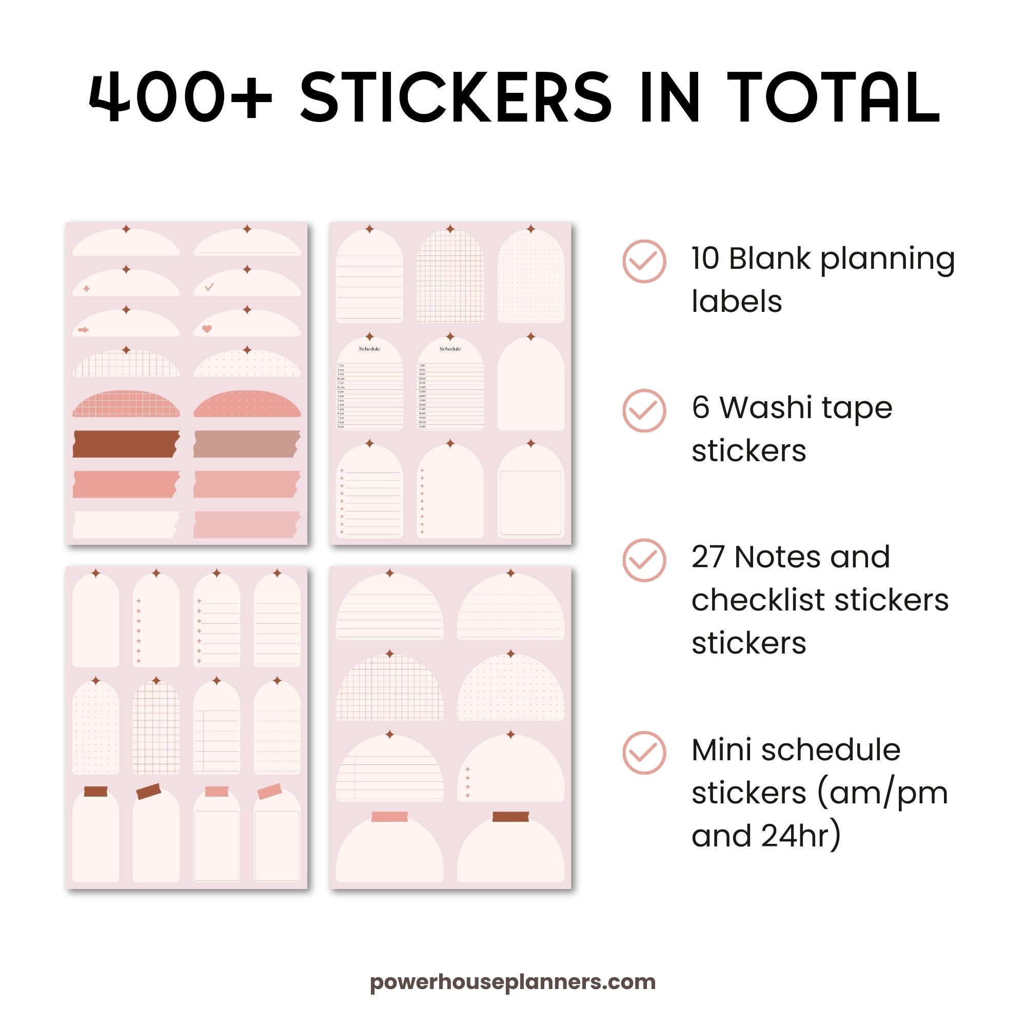 400 Aesthetic Boho Digital Planner Stickers, Digital Sticker Widget ...