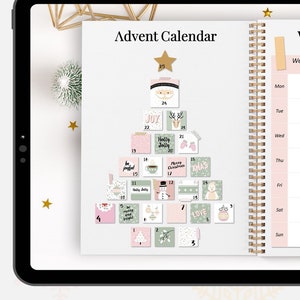 Undated Christmas Digital Planner, Digital Christmas Plan, iPad Holiday ...