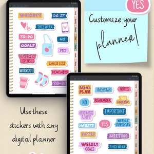 Colorful Digital Stickers, Cool Stickers for Digital Planning, Digital ...