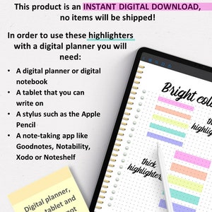 Highlighters for Digital Planners, Digital Planning Highlighters ...